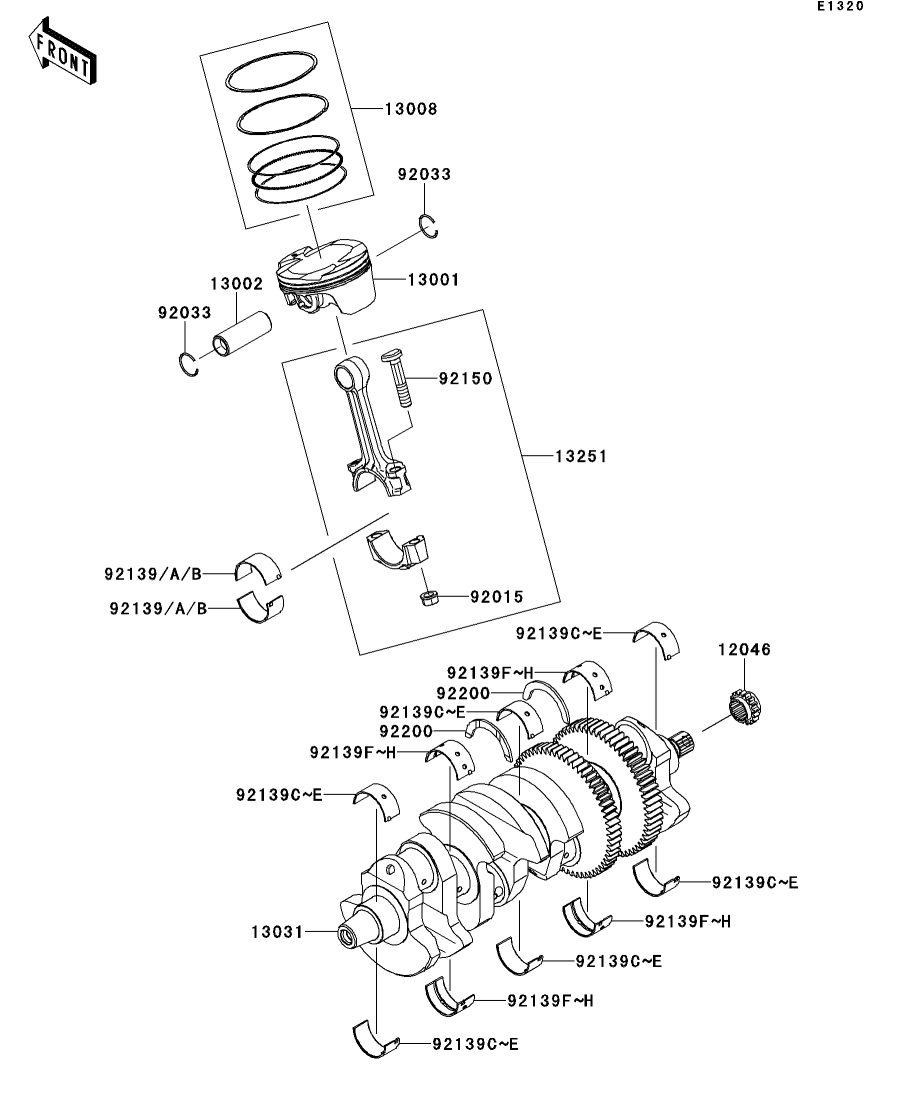カワサキパーツ/ウエア＆グッズオンラインショップパーツイラスト一覧