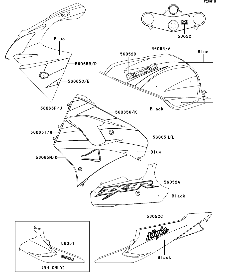 カワサキパーツ/ウエア＆グッズオンラインショップパーツイラスト一覧