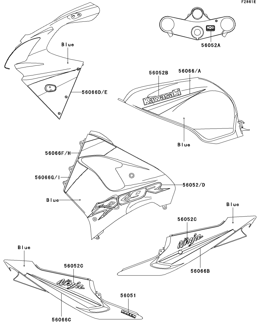 カワサキパーツ/ウエア＆グッズオンラインショップパーツイラスト一覧